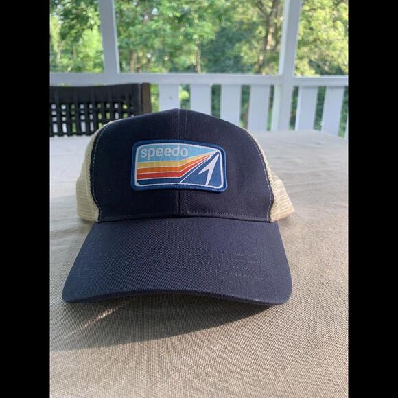 Speedo | Accessories | Speedo Trucker Hat Capmesh Navy Blue Adjustable ...